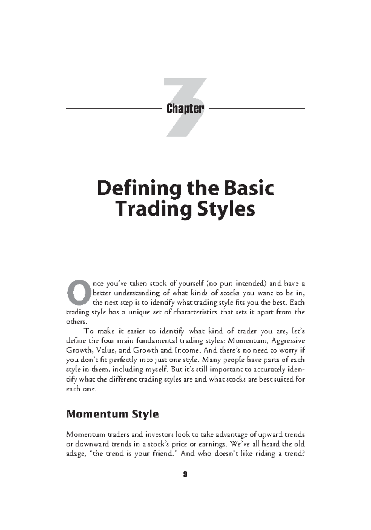 Zacks Investment Styles - ####### 9 3 Defining the Basic Trading Styles ...