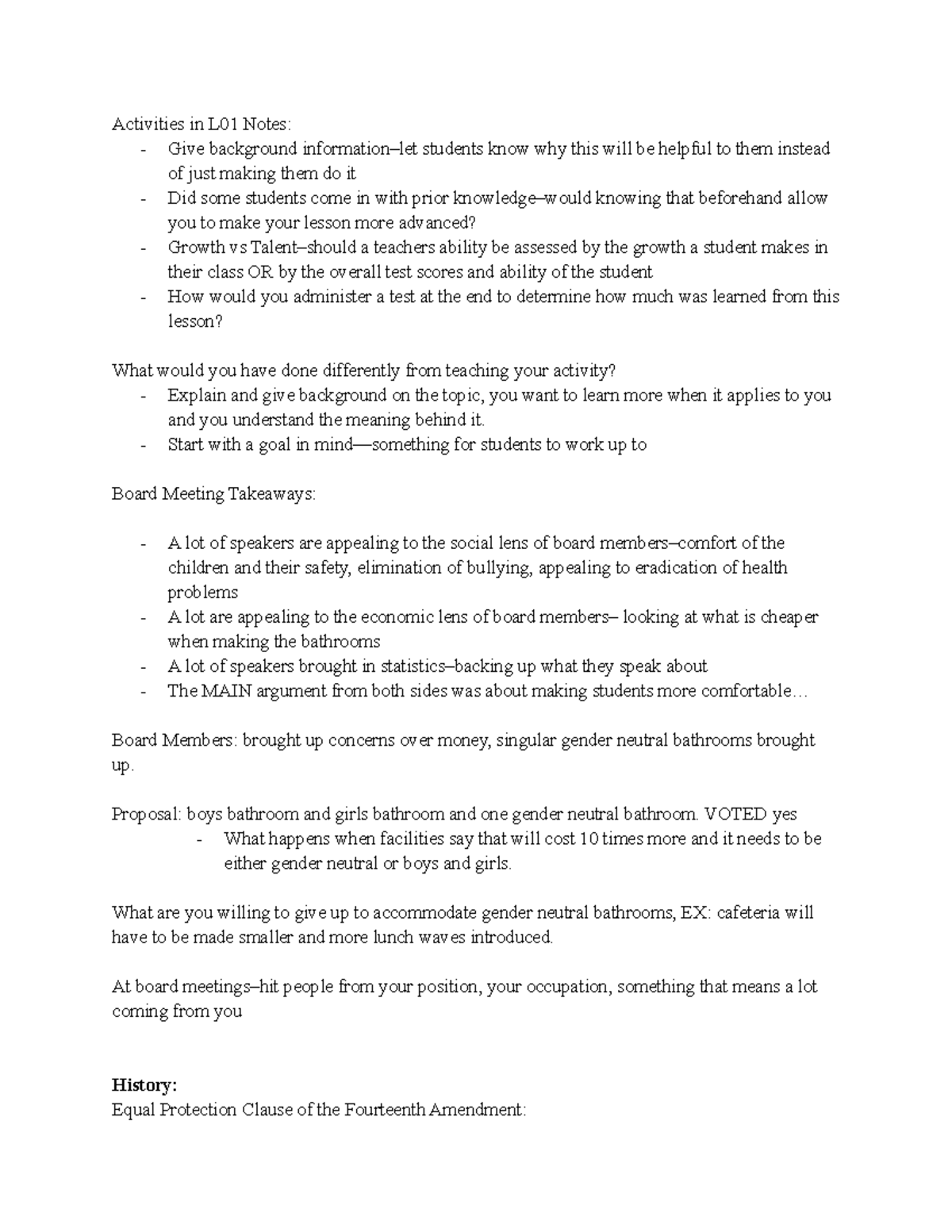 October 12- EDUC 2201 - Activities in L01 Notes: - Give background ...