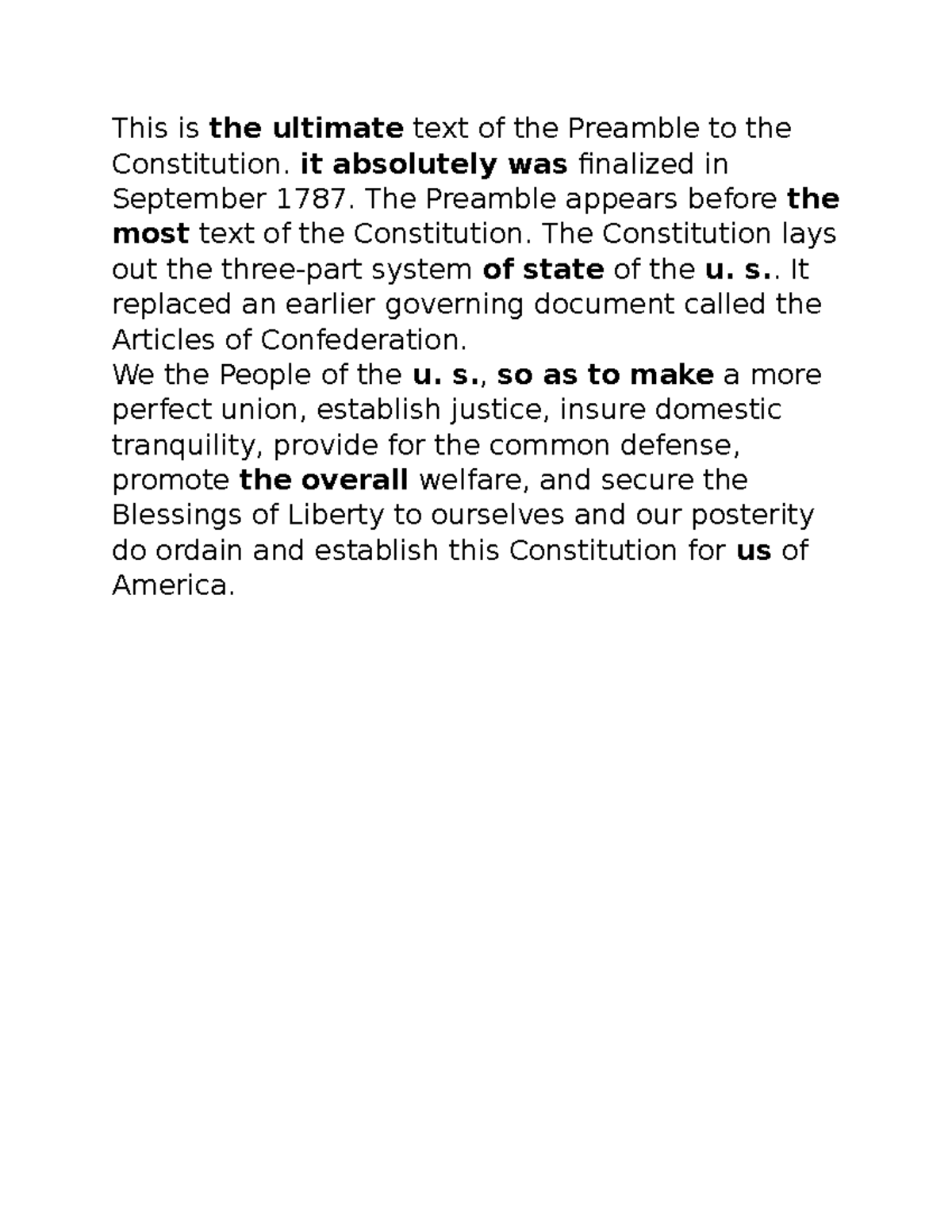 Nia - research - This is the ultimate text of the Preamble to the ...