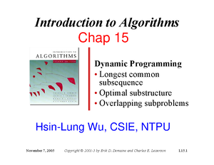 Chap14 - Introduction to Algorithms Augmenting Data Structures Dynamic ...