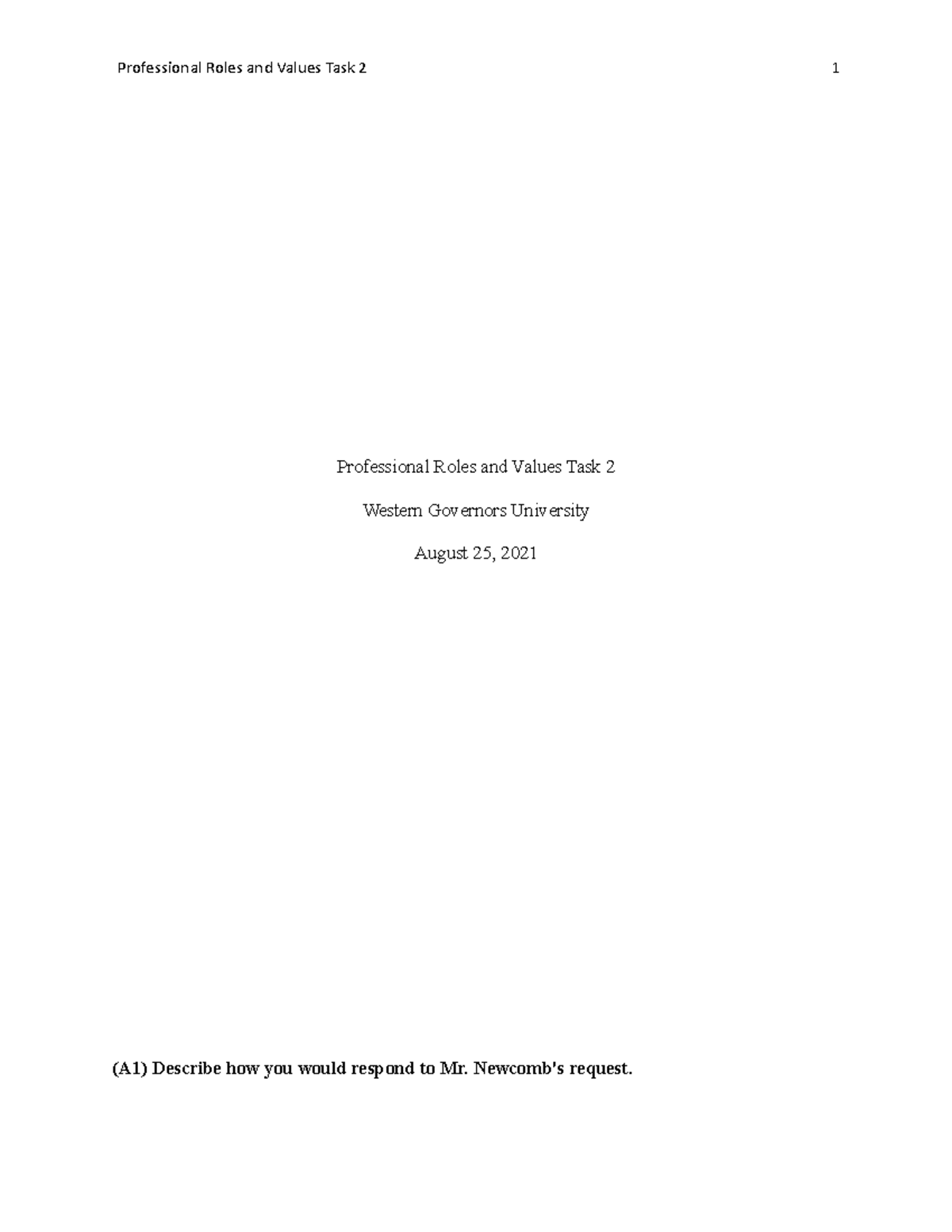 C304 task 2 - task 2 - C 304 - WGU - Studocu