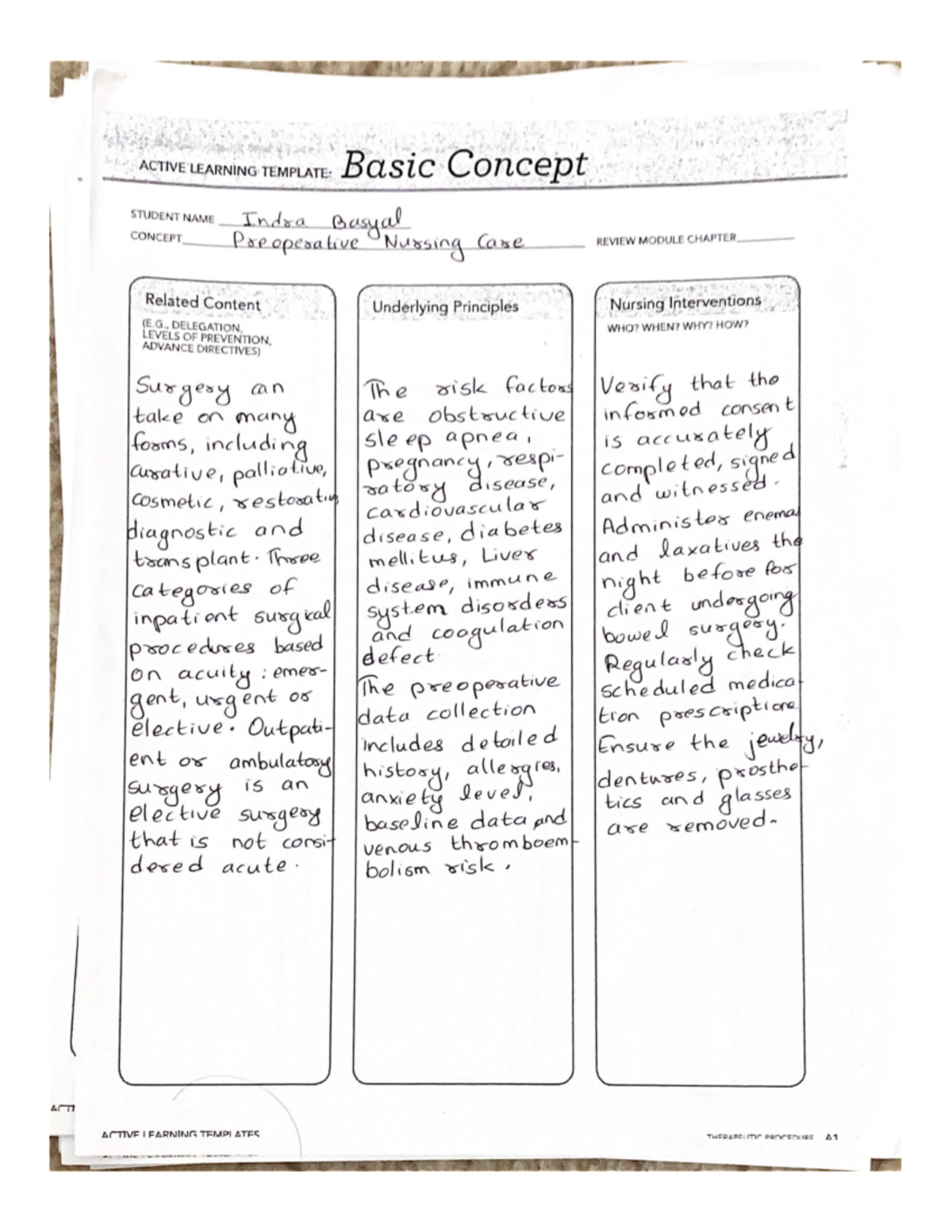 Active Learning Template Basic Concept - NURS 14 - Studocu