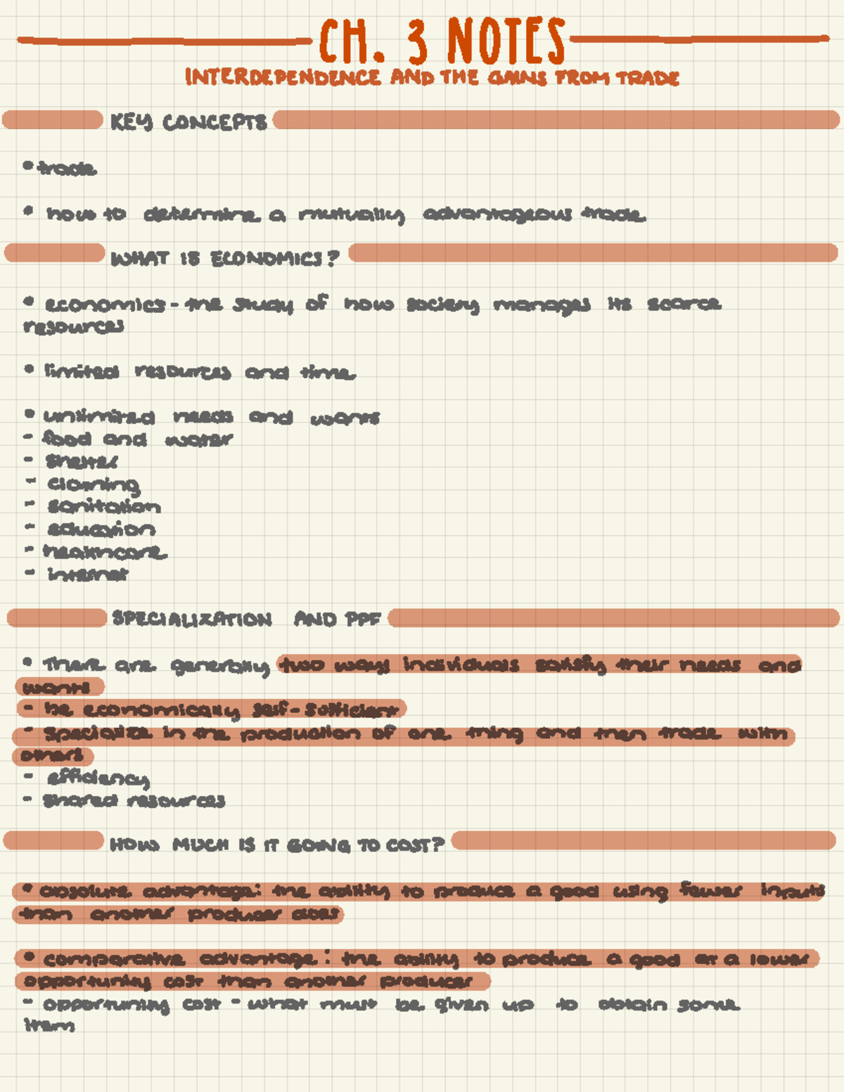 Principles Of Macroeconomics Ch. 3 Notes - CH . 3 NOTES INTERDEPENDENCE ...