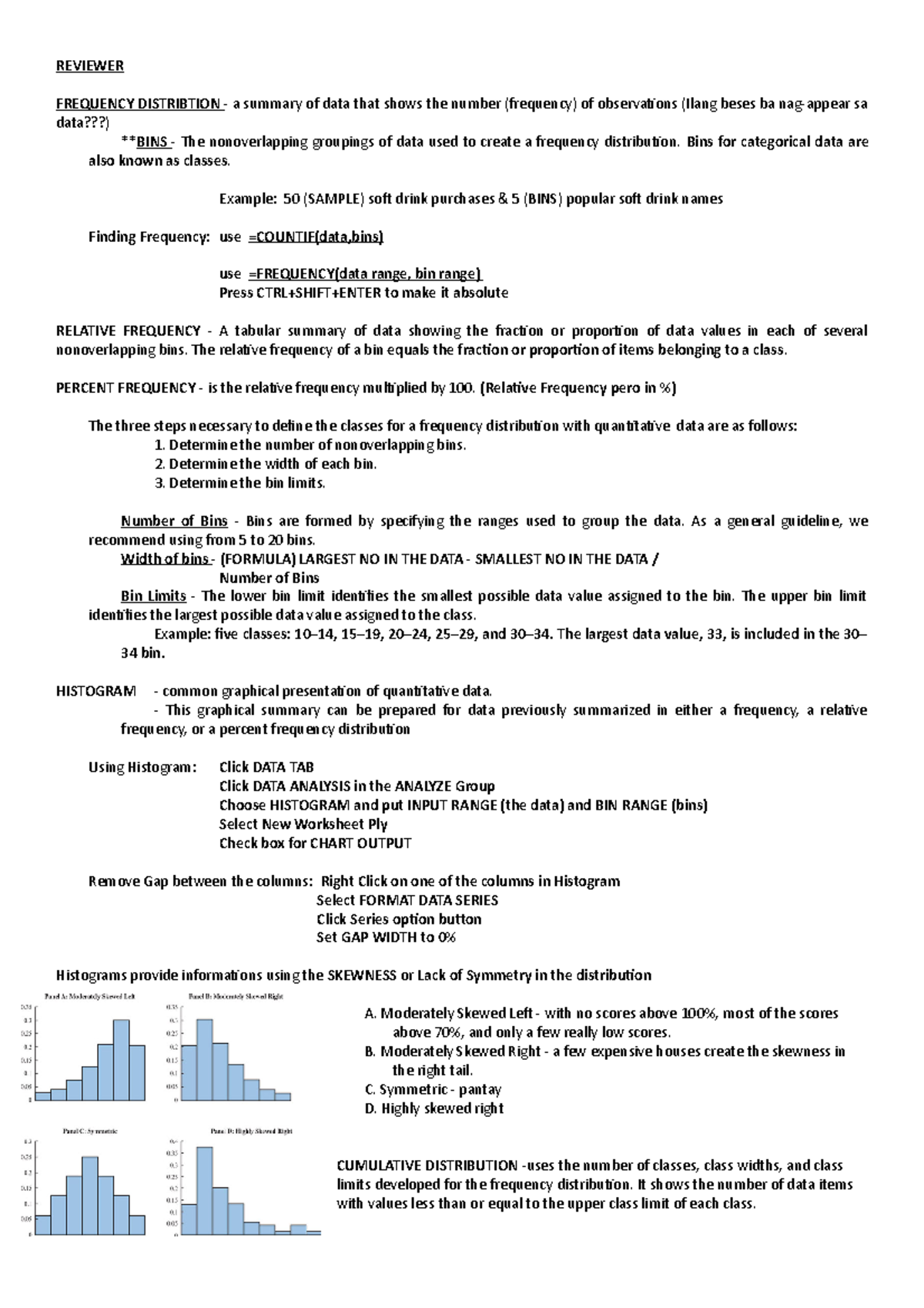 Analytics Reviewer - REVIEWER FREQUENCY DISTRIBTION - a summary of data ...