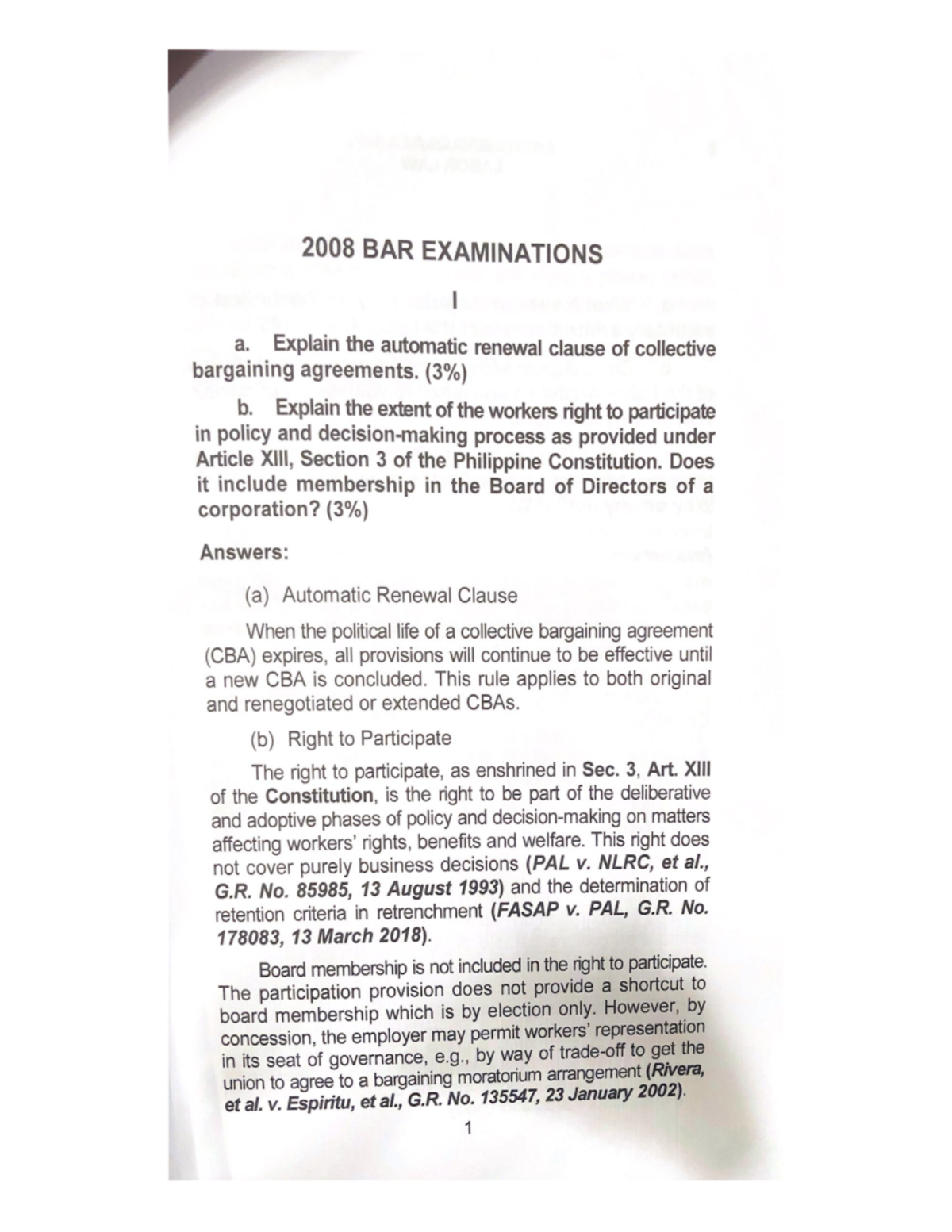 2008-2009 BAR Exams - Bar Questions and Suggested answers - Law - Studocu