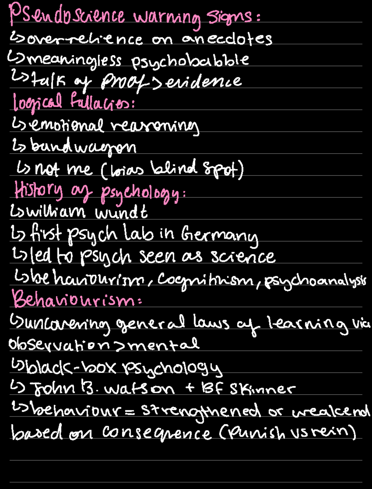 psychology notes - pseudoscience warning signs over relience on ...