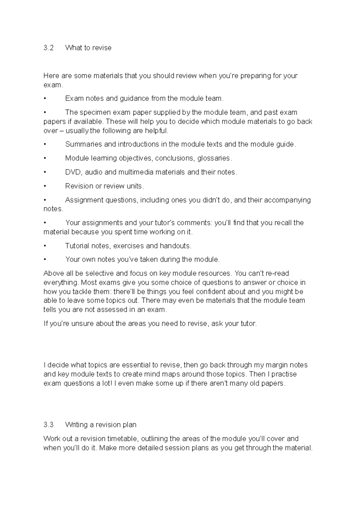 Revising part 3 - a guide to help you study the best you can - 3 What ...