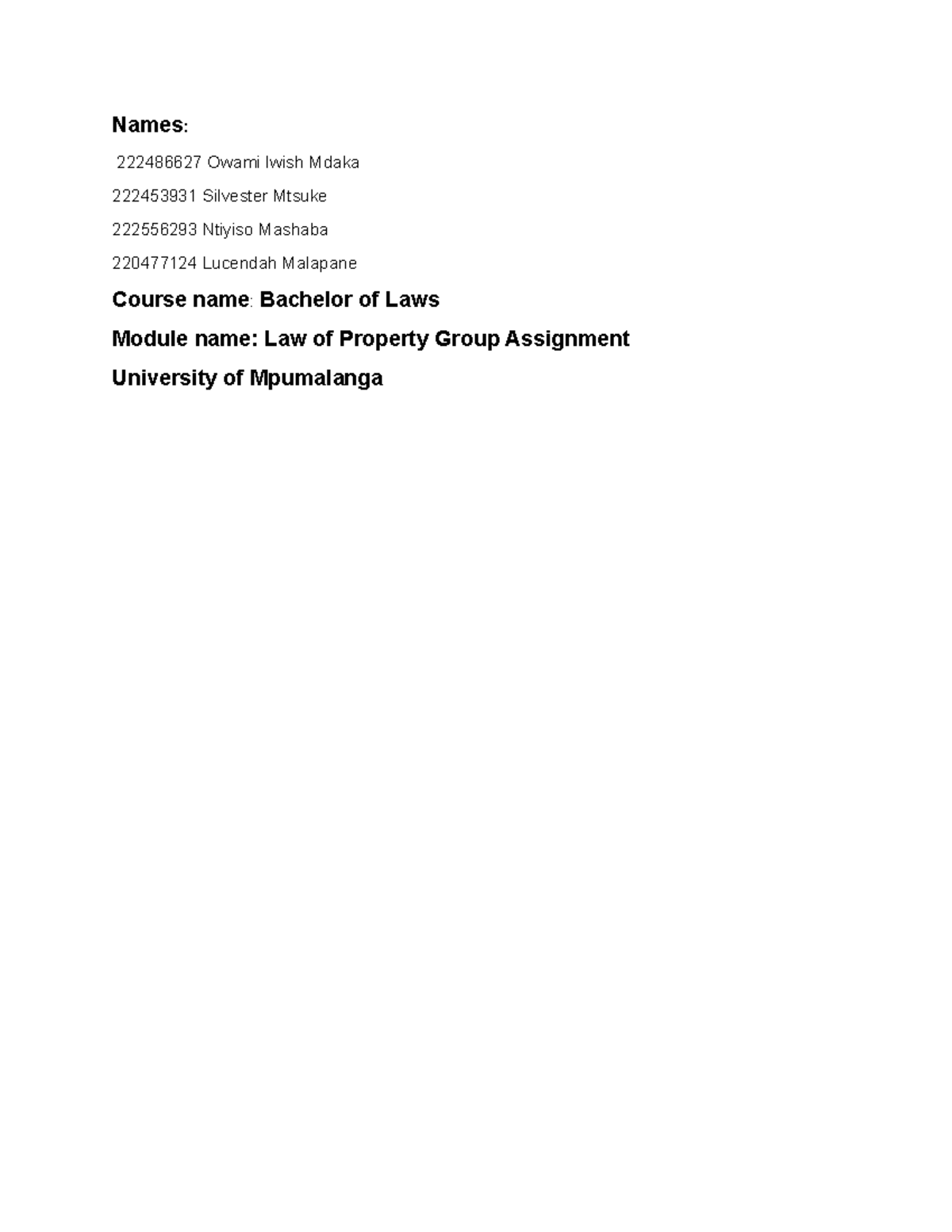 4 Property Group - In order to assess the prospects of success of Busi ...