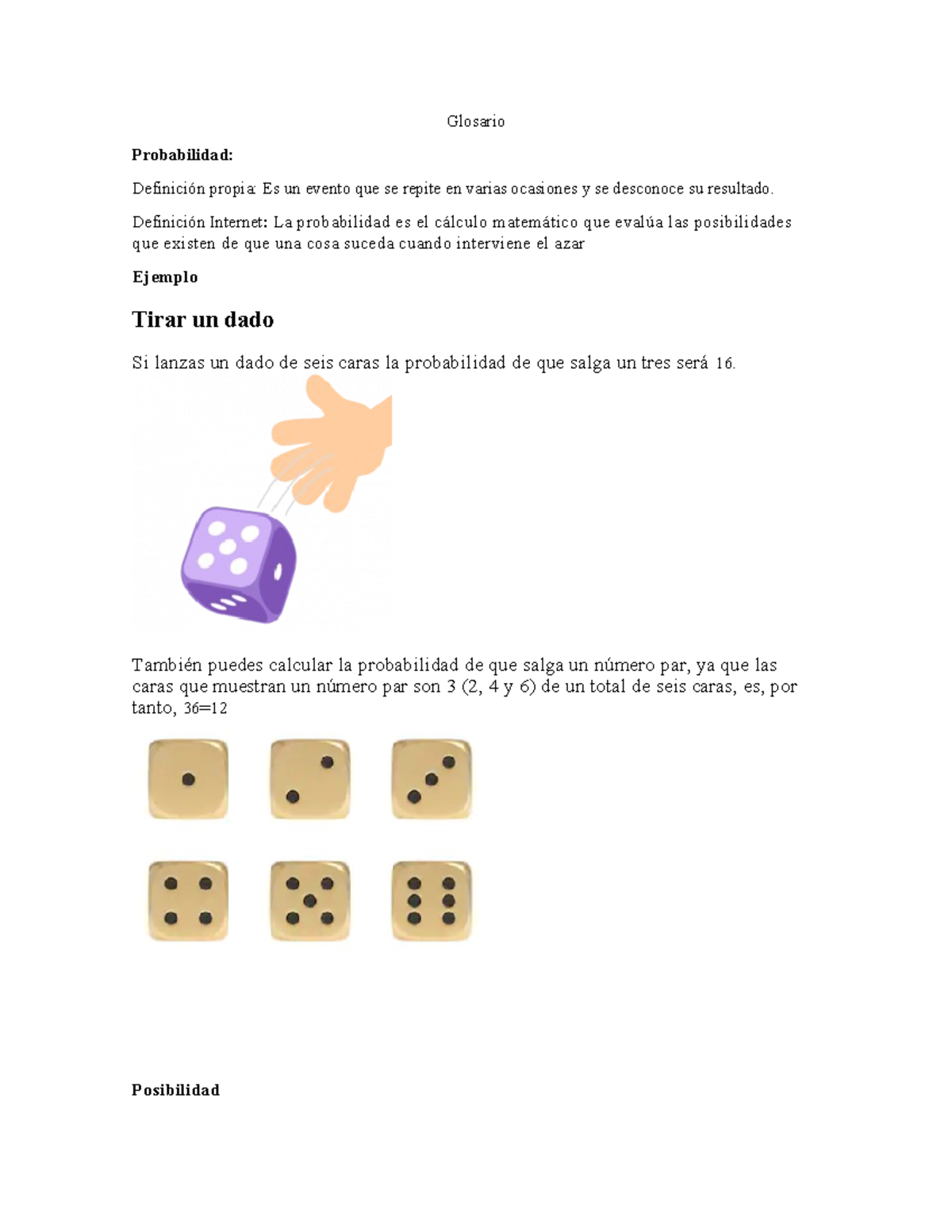 ¿Probable y posible es lo mismo Probabilidad simple - copia - Glosario ...