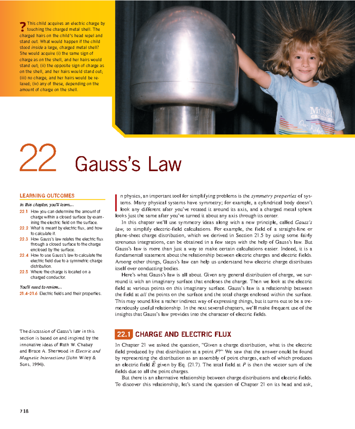 (Ch.22) Gauss' Law - boğaziçi üniversitesi fizik 201 kitabı ch.22 ...