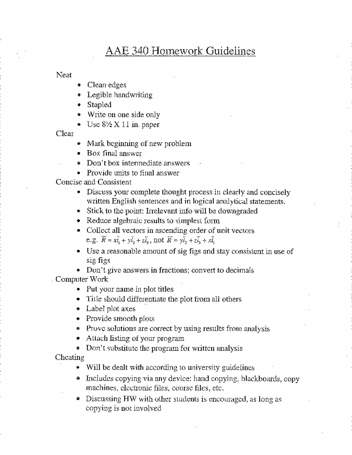 Guidelines - AAE 34000 - Studocu