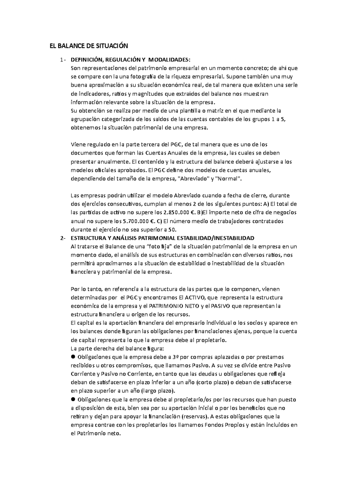 Balance - EL BALANCE DE SITUACIÓN 1- DEFINICIÓN, REGULACIÓN Y ...