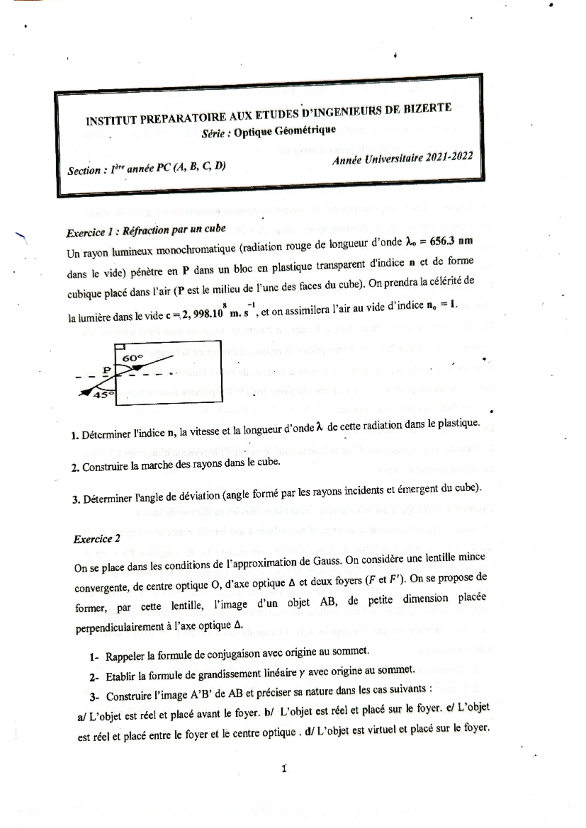 Td optique Ipeib pc - ...... - Physique - Studocu