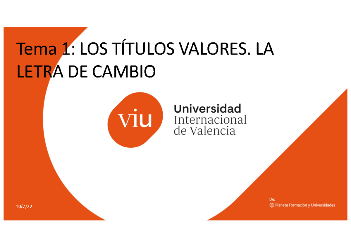 2. Tema 1.2 La letra de cambio - Tema 1: LOS TÍTULOS VALORES. LA LETRA ...