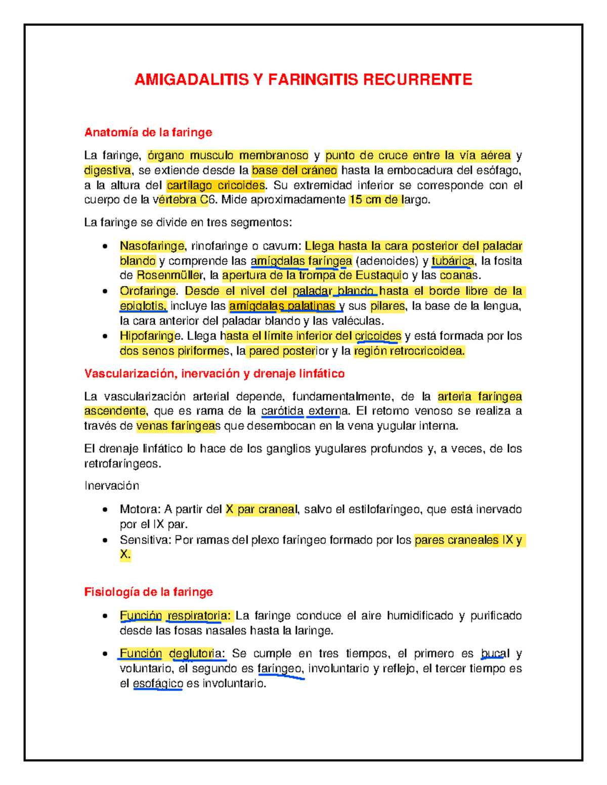Amidalitis Y Faringe Recurrente - Informe 2 - AMIGADALITIS Y FARINGITIS ...