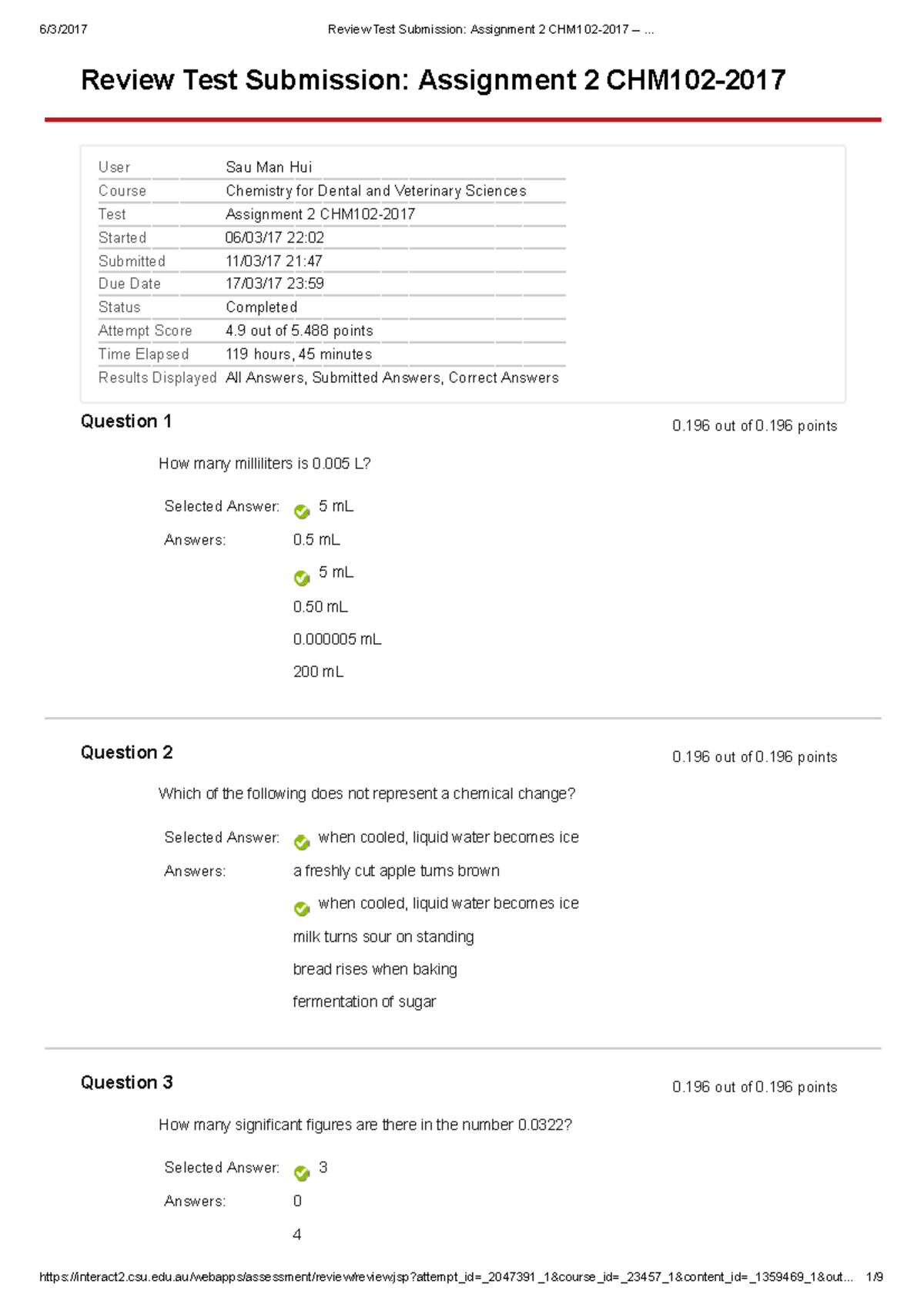 Review Test Review Test Review Test 2017, questions and answers - 6/3 ...