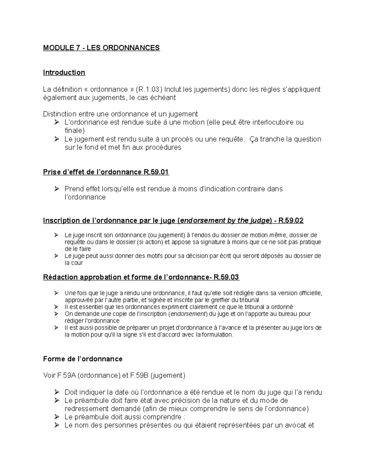 Module 7 - Me Jean-Francois Morin - MODULE 7 - LES ORDONNANCES ...