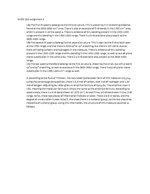 CHEM222 Assignment 1 Final V - Tutorial Section Number ____ Student ...