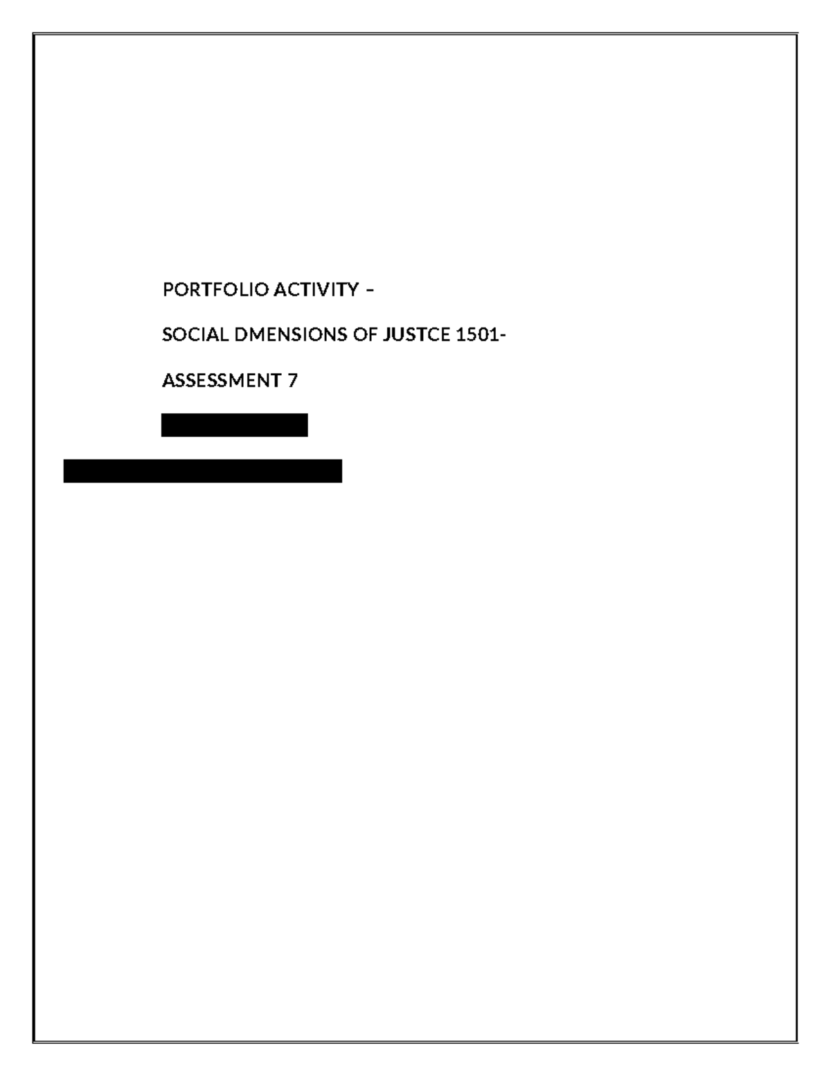 Portfolio Activity SJD1501 Studoc - PORTFOLIO ACTIVITY 3 SOCIAL ...