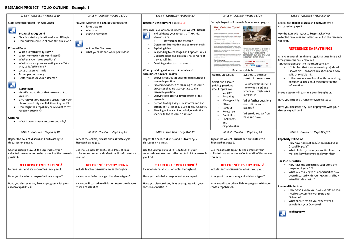2.4.1 RP Folio Overview Template - RESEARCH PROJECT - FOLIO OUTLINE ...