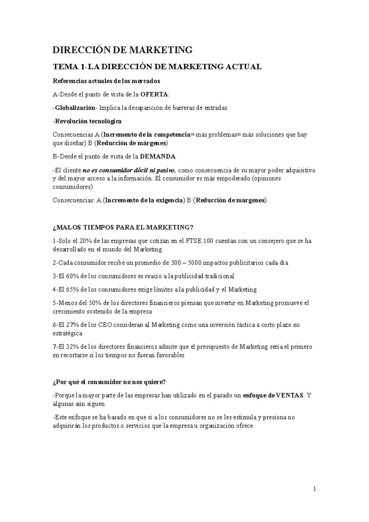 Marketing temas Imprimir - DIRECCIÓN DE MARKETING TEMA 1-LA DIRECCIÓN ...