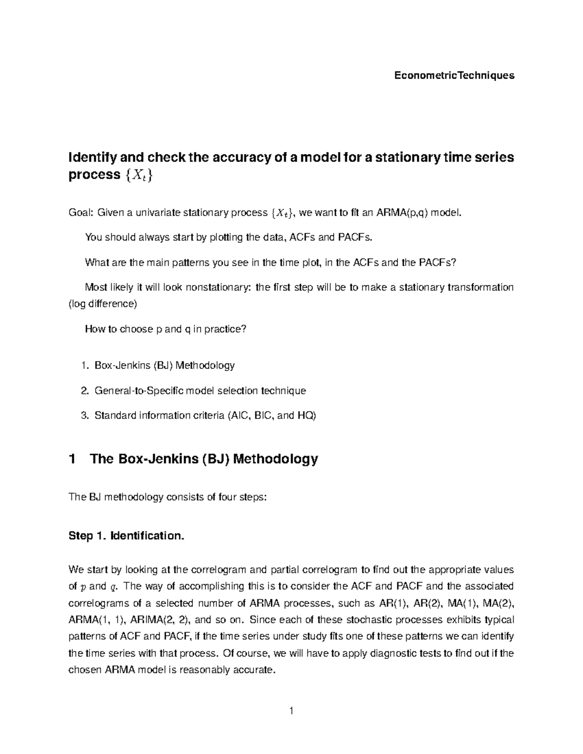 Fitting an ARMA model - chulo - EconometricTechniques Identify and ...