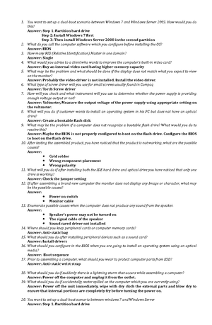 Oral-Interview-CSS-NCII-Reviewer - CSS NC II ASSESSMENT ORAL QUESTIONS COC1. INSTALL AND ...