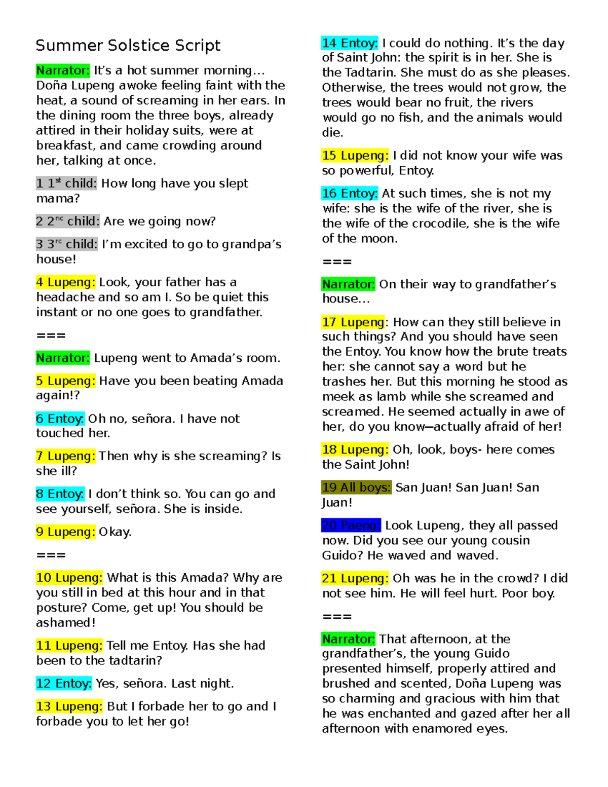 Summer-Solstice-Script - Summer Solstice Script Narrator: It’s a hot ...