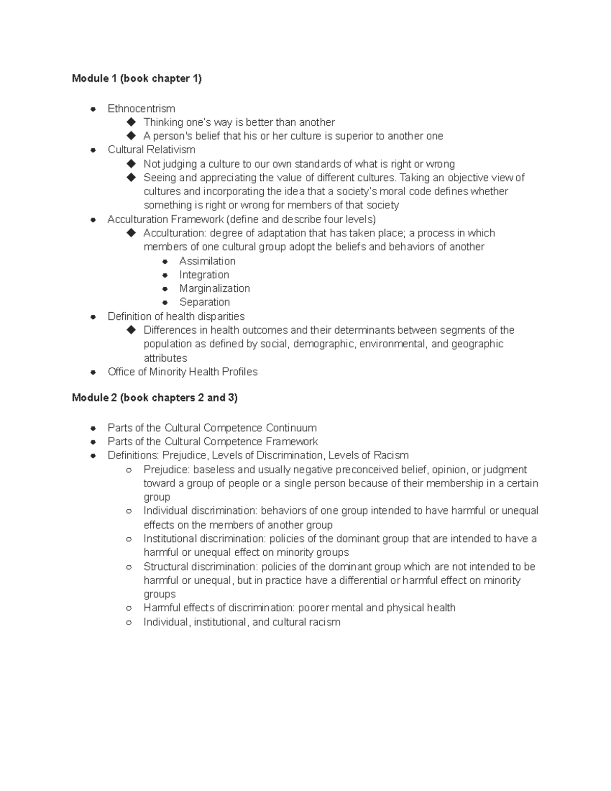 Untitled document (32) - Module 1 (book chapter 1) Ethnocentrism ...