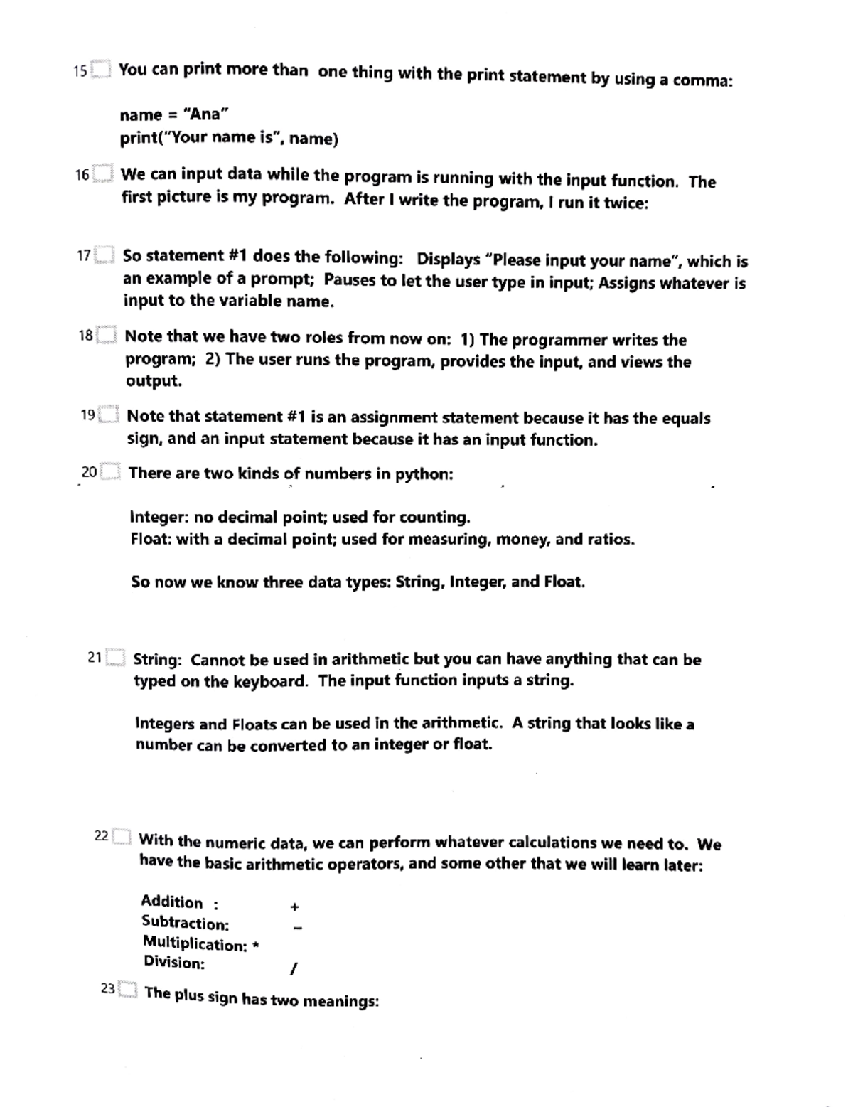 CST 1101 Material pt.15.pdf - 15 You can print more than one thing with ...