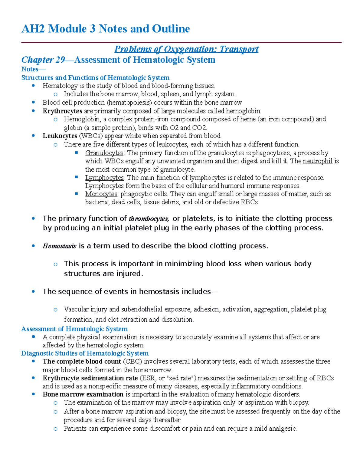 AH2 Module 3 Notes and Outline - AH2 Module 3 Notes and Outline ...