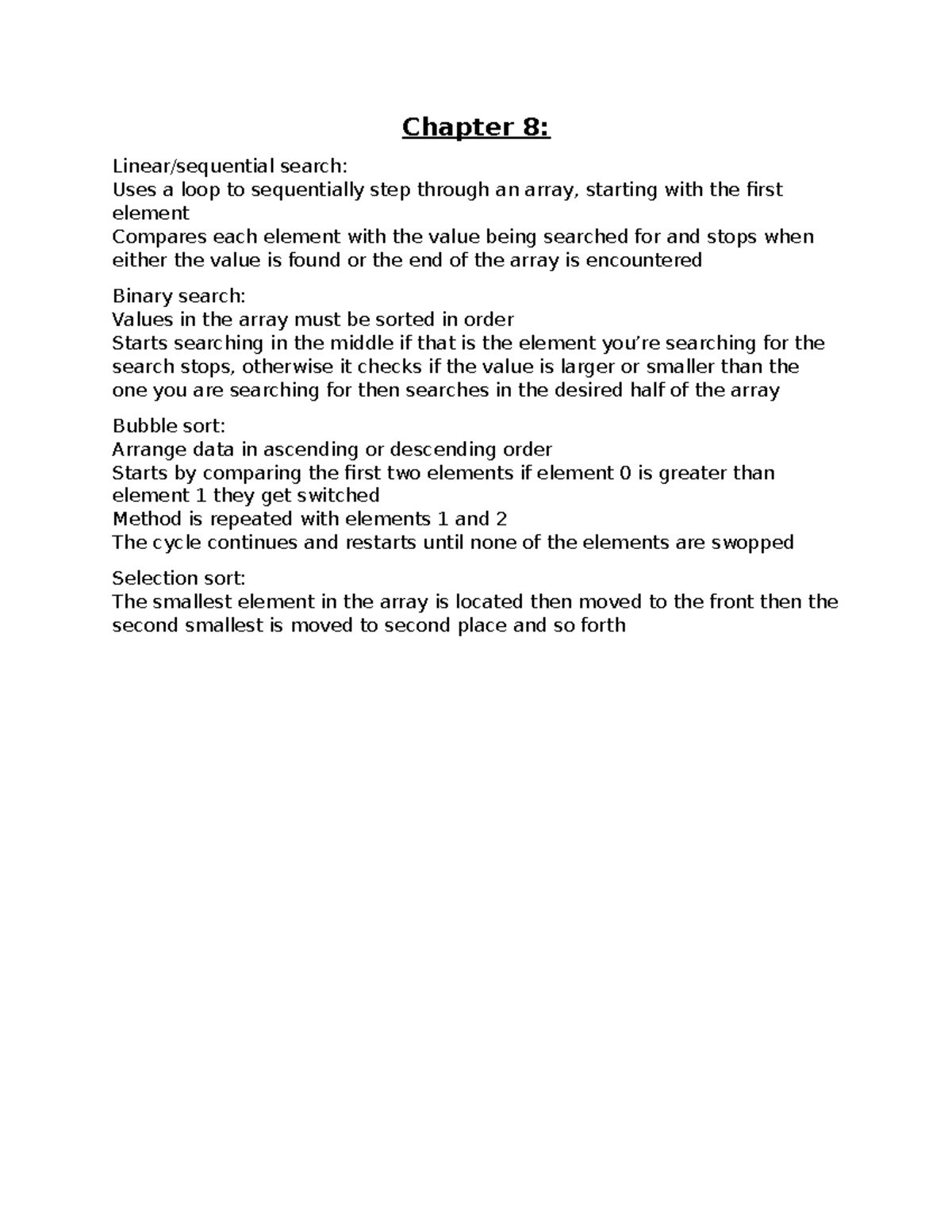 Chapter 8 Summary Imperative Programming Chapter 8 Search Uses A Loop To Sequentially Step