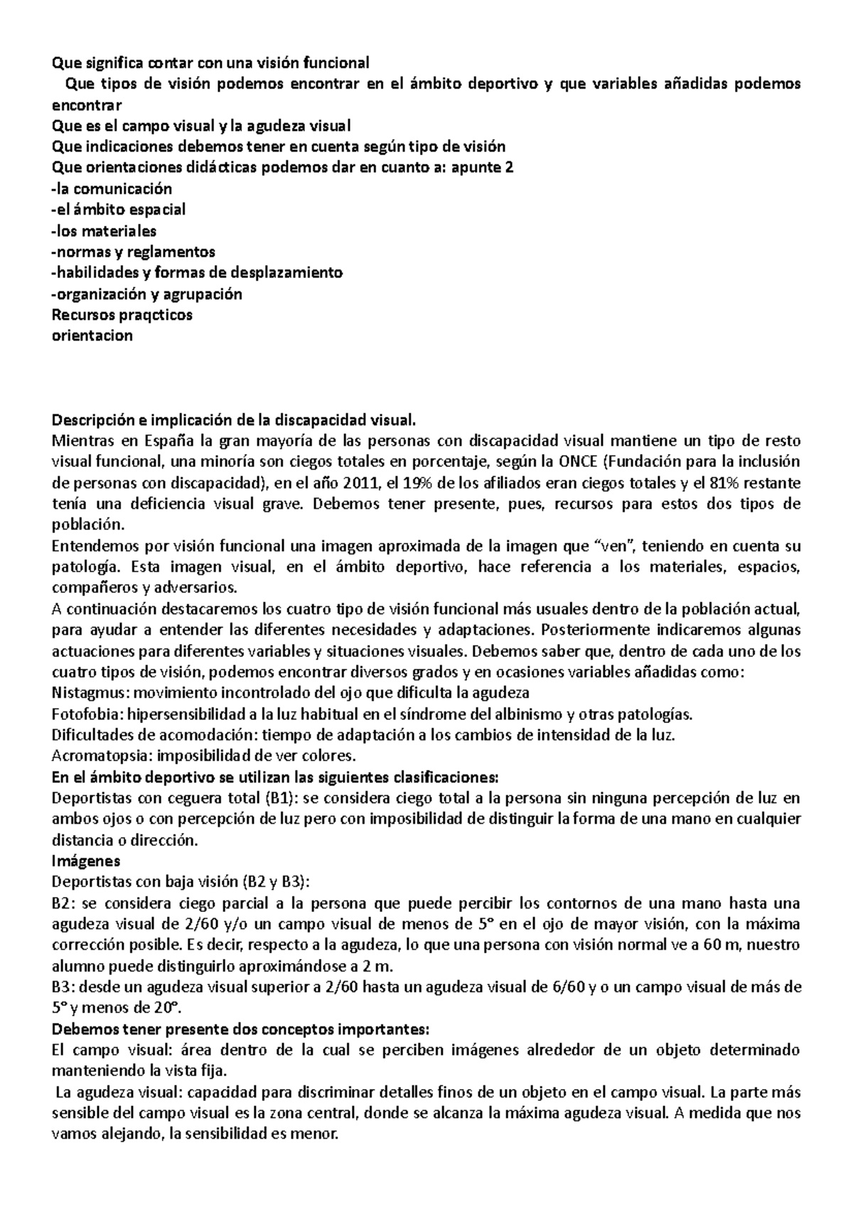 Descripcion e implicacion de la discapacidad visual - Que significa ...
