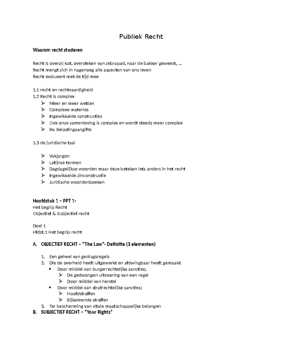 Publiek recht - ... - Publiek Recht ####### Waarom recht studeren ...