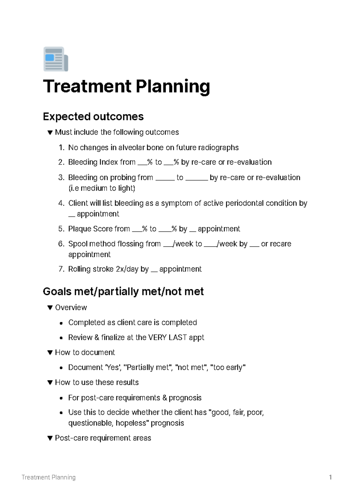 Treatment Planning - 1” - likely for a DD3 or DD4 client, but NOT ...