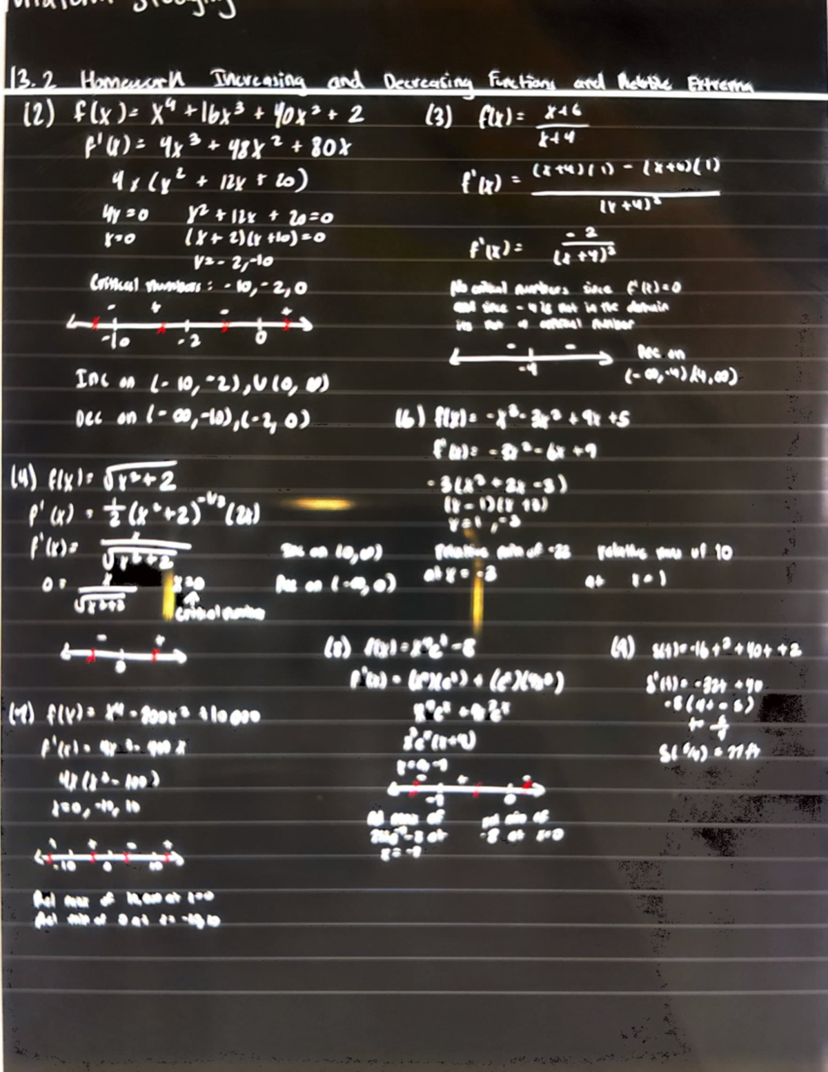 13.1 Increasing and Decreasing Functions and Relative Extrema - MATH ...
