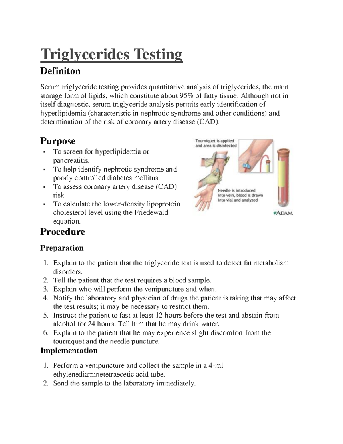 Triglycerides Testing - Triglycerides Testing Definiton Serum ...