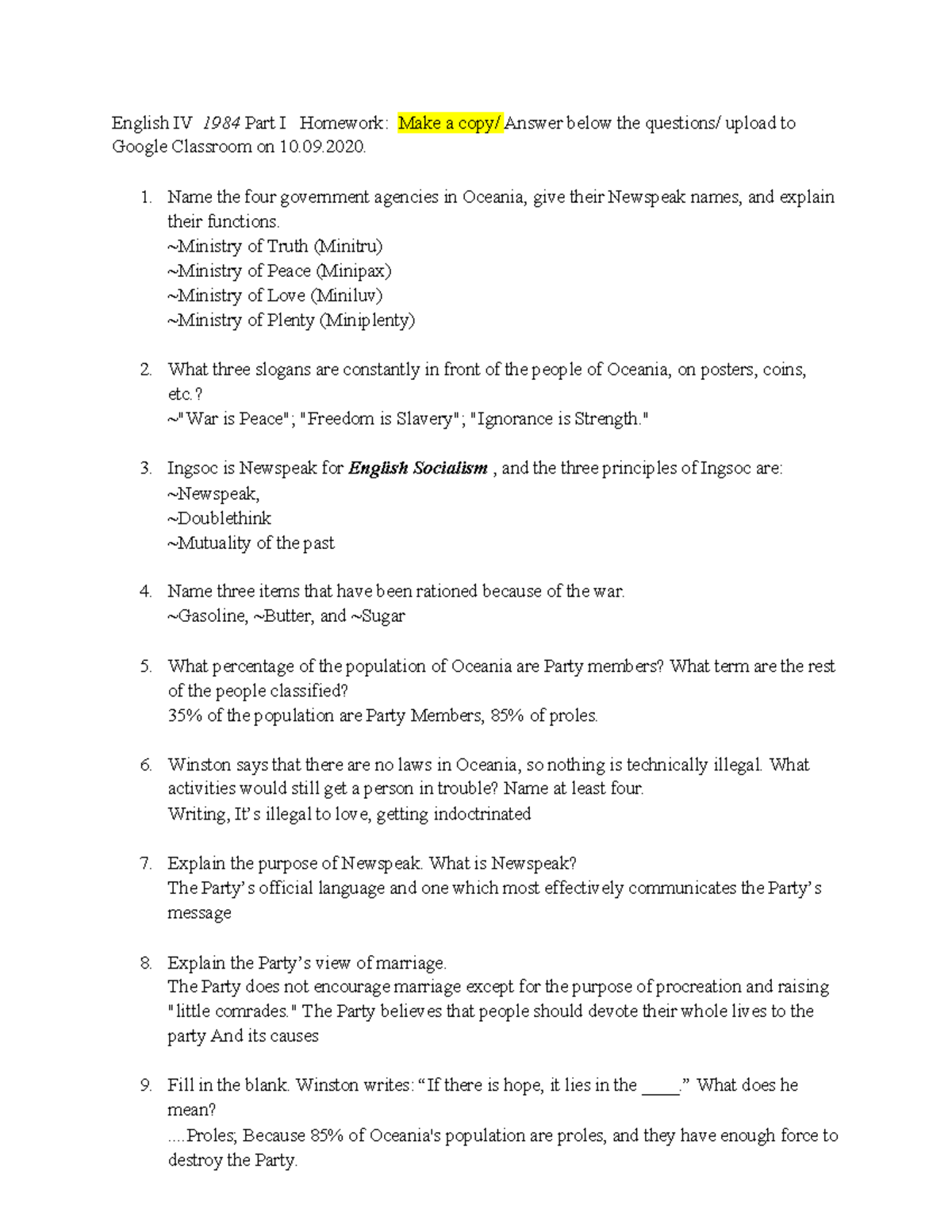 Annotations for sources to be used in 1984 Seminar - English IV 1984 ...
