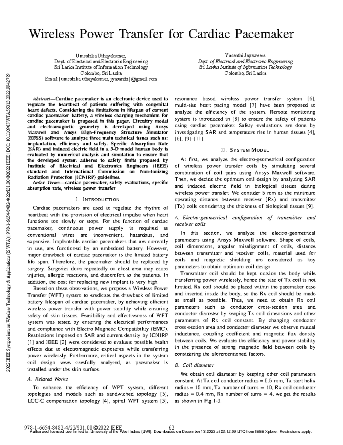 Wireless Power Transfer for Cardiac Pacemaker - Wireless Power Transfer ...
