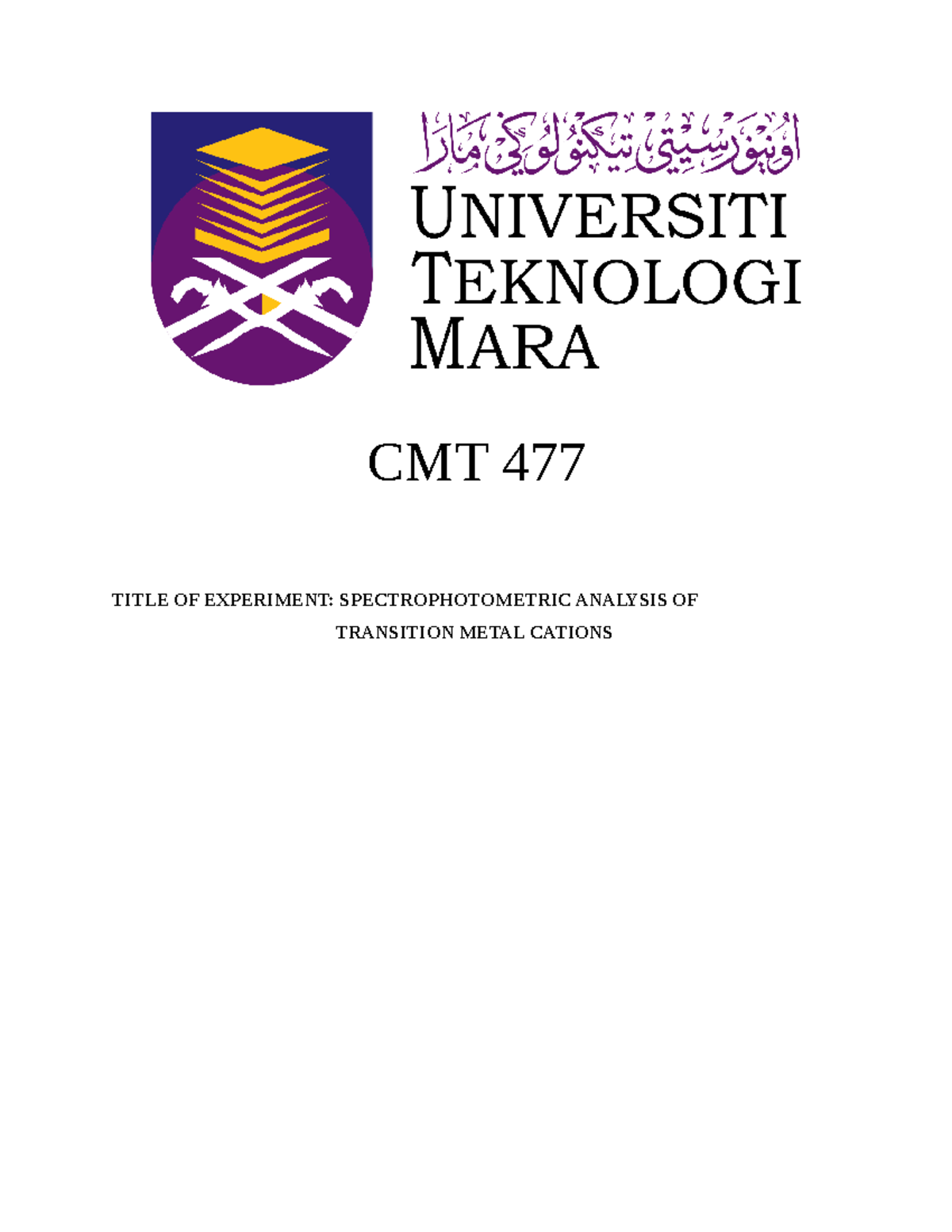 LAB REPORT ASSIGNMENT - Statistics For Engineering - UiTM - Studocu