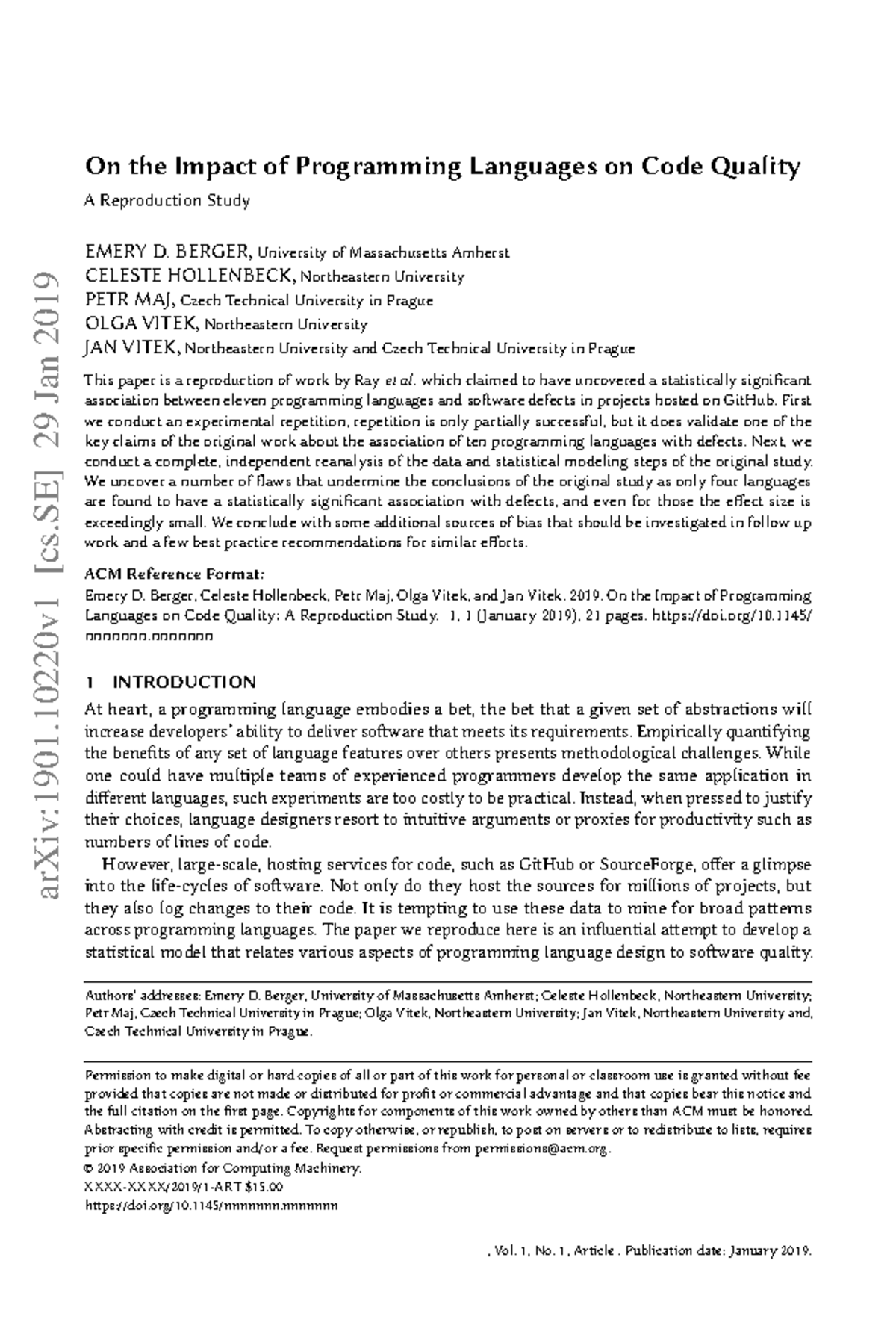 Assignment 9.1.1 submission - On the Impact of Programming Languages on ...