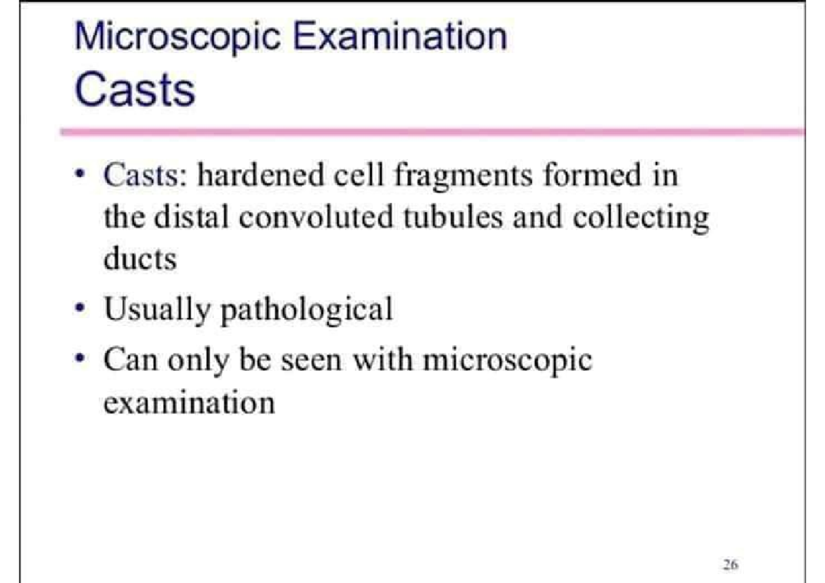Urine - lecture notes - Bsc MLT - Studocu