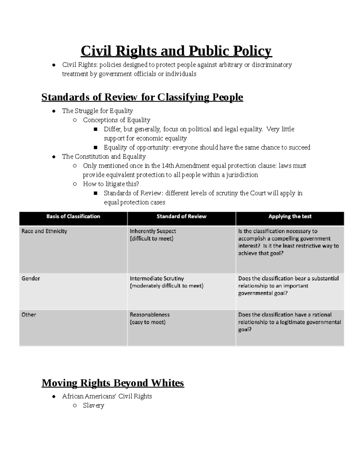 Ch 5. Civil Rights and Public Policy - Civil Rights and Public Policy ...