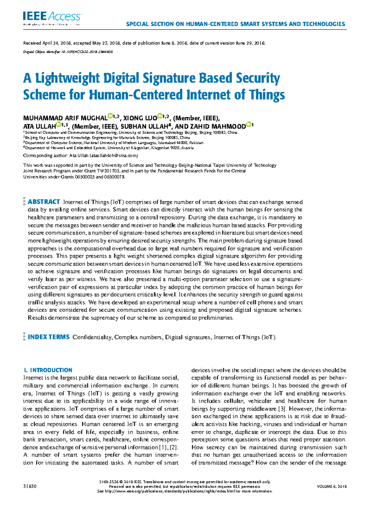 A Lightweight Digital Signature Based Security Scheme for Human ...