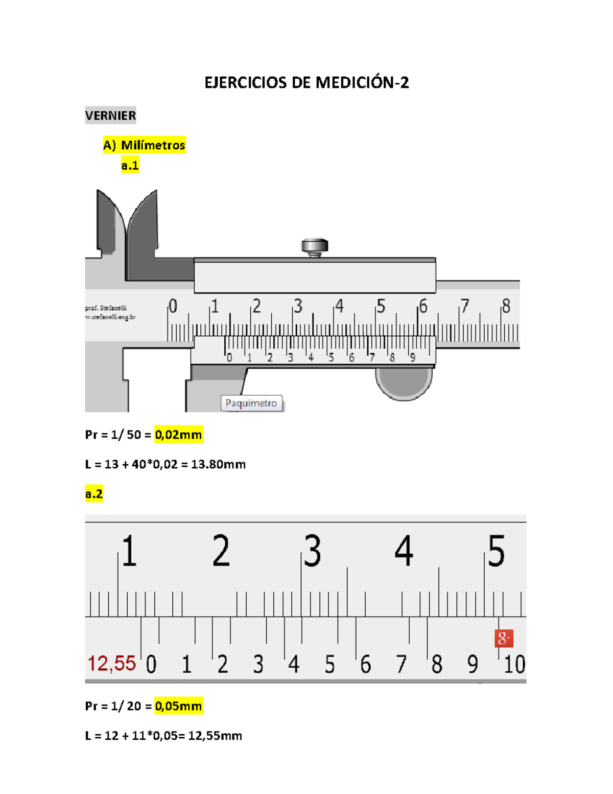 364003468 Ejercicios DE Medicion vernier y microme docx - EJERCICIOS DE MEDICIÓN- 2 VERNIER A ...