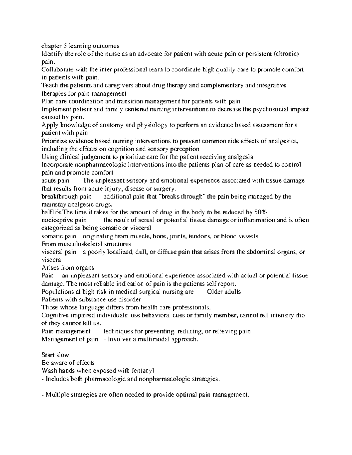 Chapter 5 learning outcomes - chapter 5 learning outcomes Identify the ...