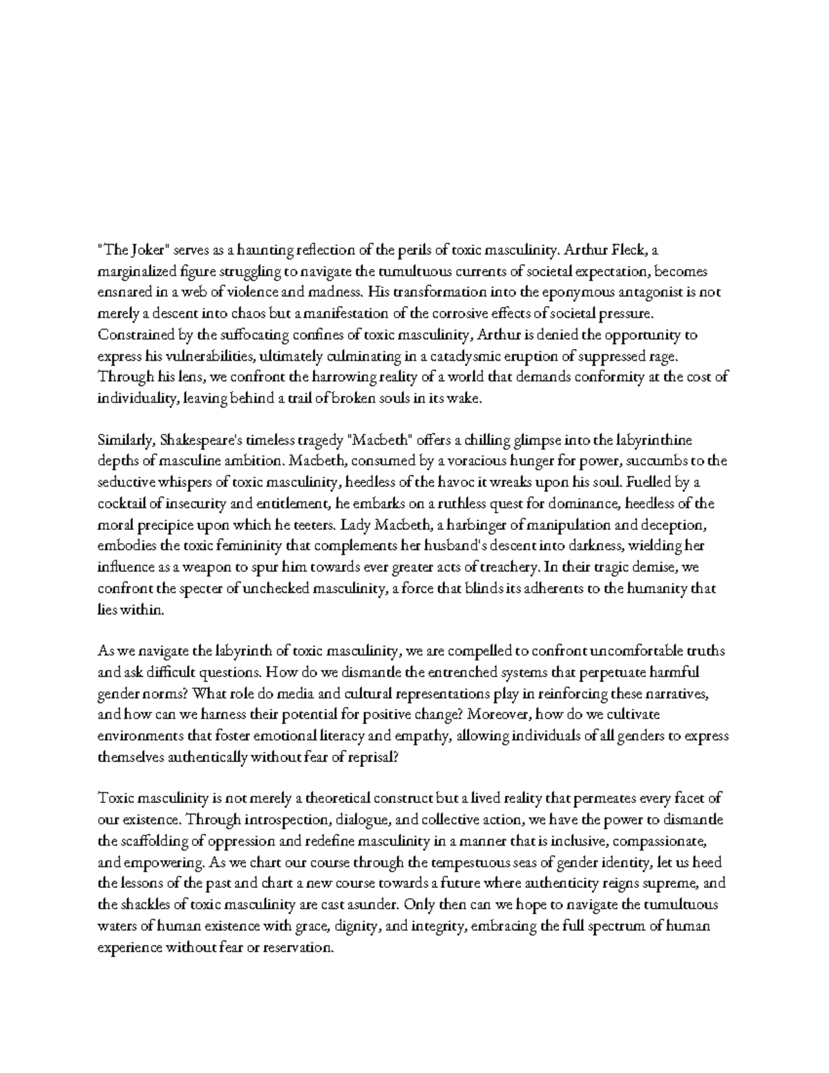 Discursive Rough - ndwinefihfihfif3 - "The Joker" serves as a haunting ...