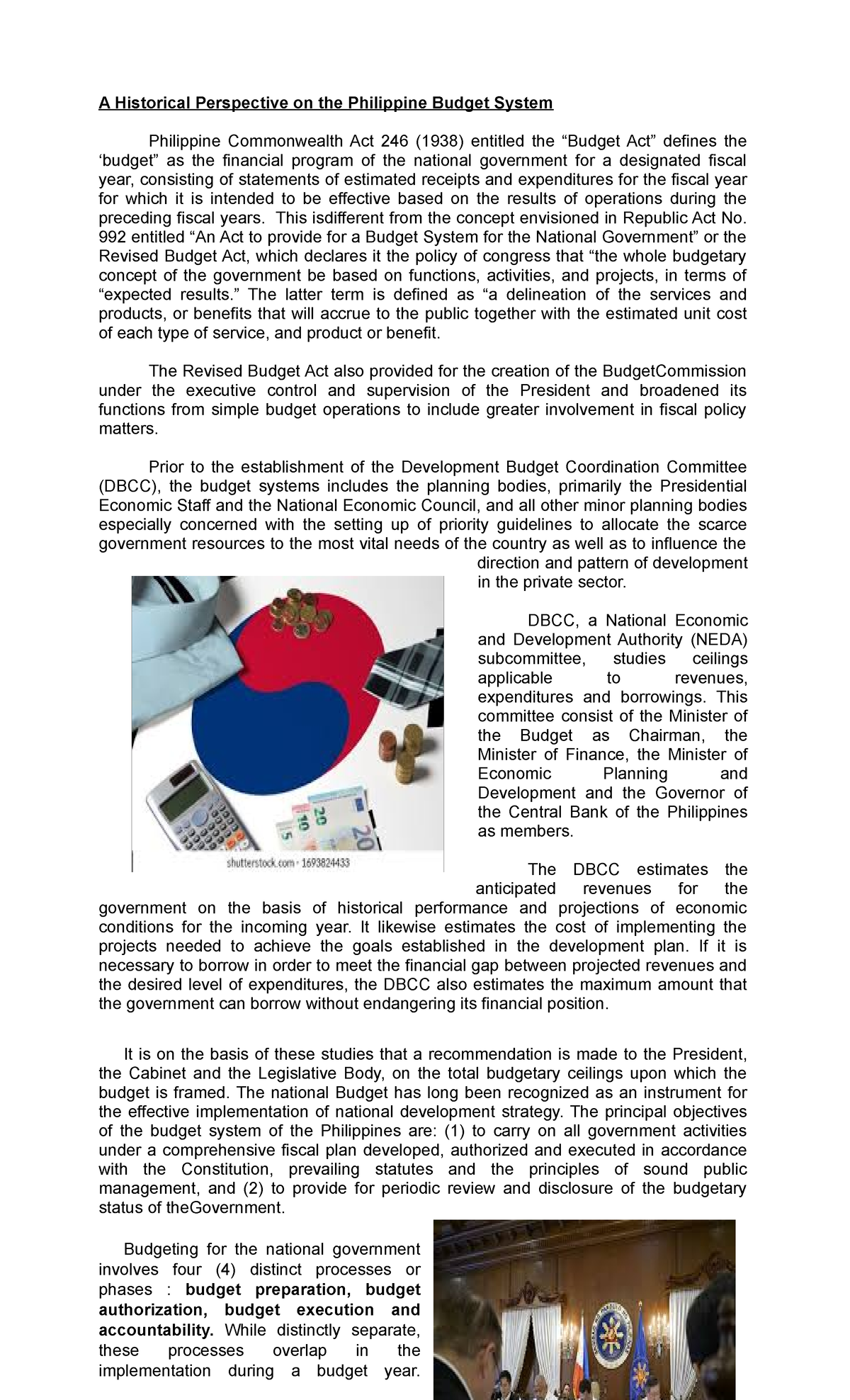 A Historical Perspective on the Philippine Budget System - This ...