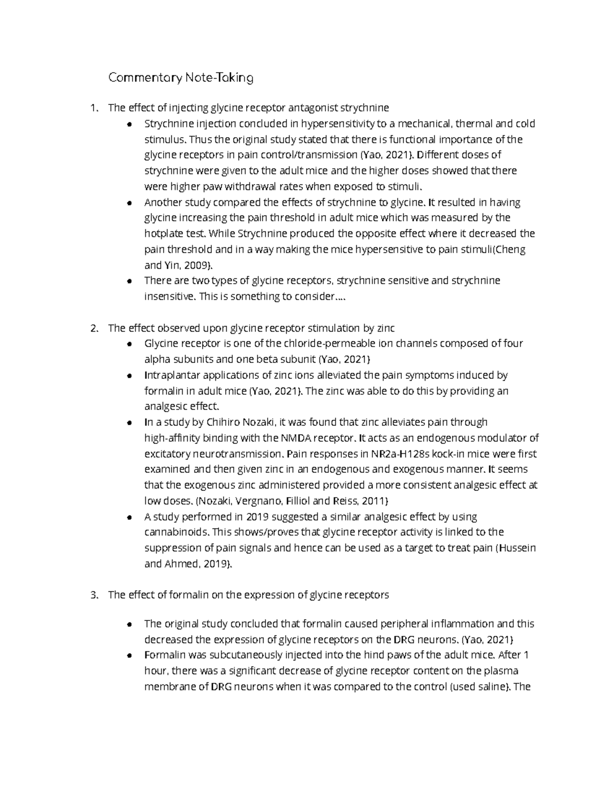 Commentary Note-Taking from a HD student - BABS1201 - UNSW Sydney - Studocu