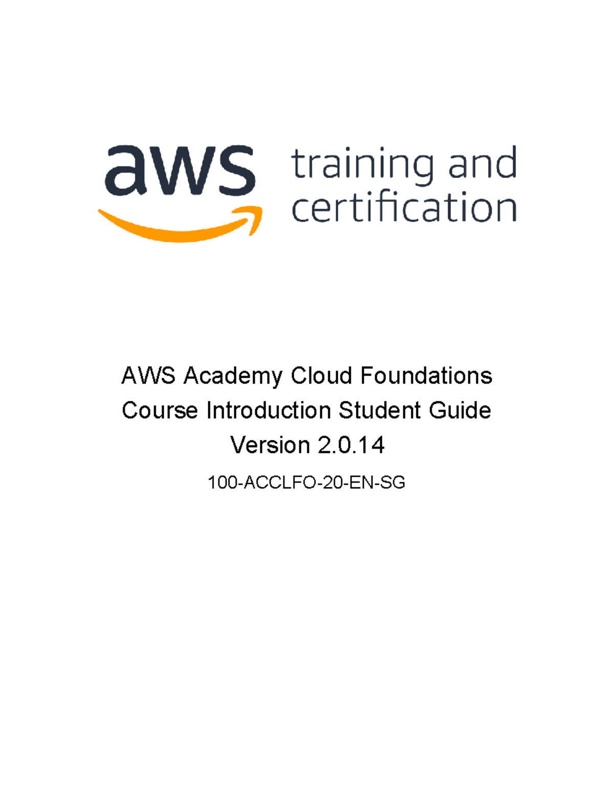 AWS Academy Cloud Foundations - AWS Academy Cloud Foundations Course ...